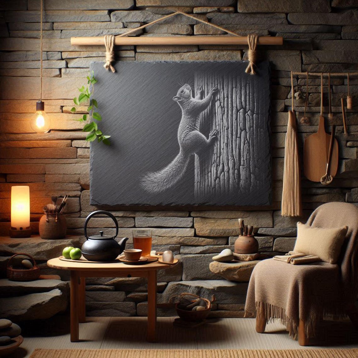 Squirrel PNG – Slate Engraving File for Laser Machines [56] - Etsy