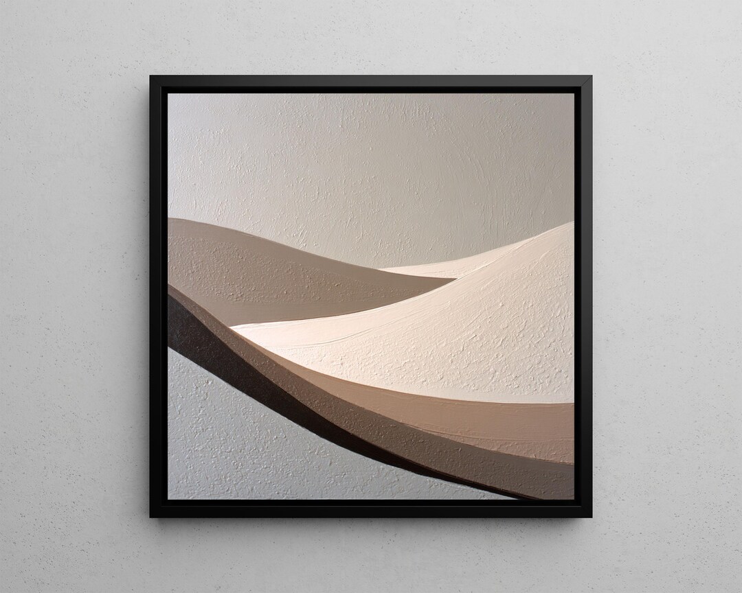 Minimal Sand Dune Oil Painting Neutral Abstract Wall Art - Etsy