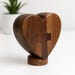 Walnut Wooden Heart Puzzle Ring Box – Engagement Proposal Gift Make ...