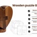 Walnut Wooden Heart Puzzle Ring Box – Engagement Proposal Gift Make ...