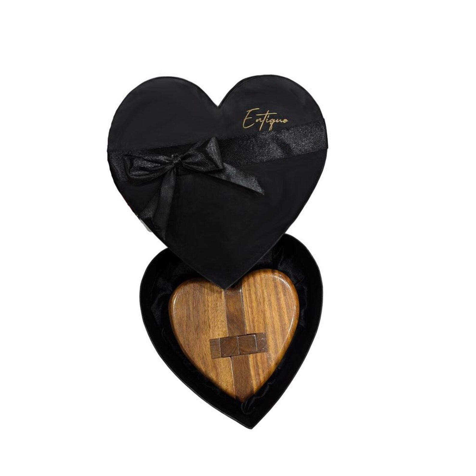Walnut Wooden Heart Puzzle Ring Box – Engagement Proposal Gift Make ...