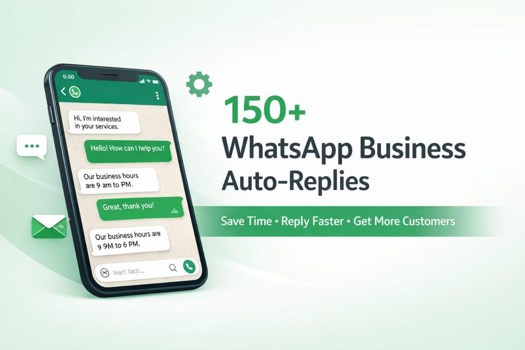 Whatsapp Business Auto Reply Message Pack 150 Plus Ready Replies for ...