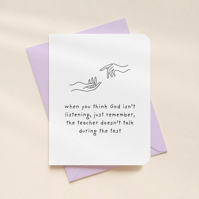 Quiet During the Test Encouragement Card | A2 Size 330 GSM Ultra Thick ...