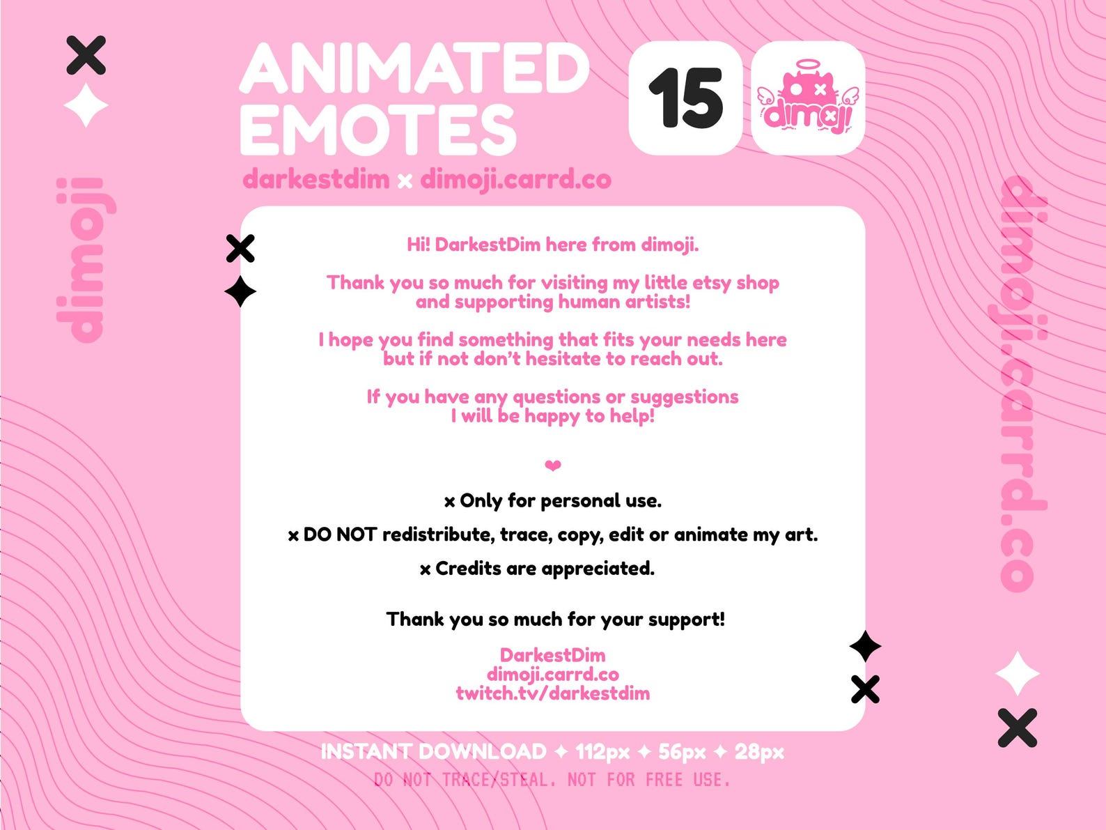 ANIMATED Chibi Girl Emotes | Pink Hair - Blue Eyes - Cat Ears | Emote ...