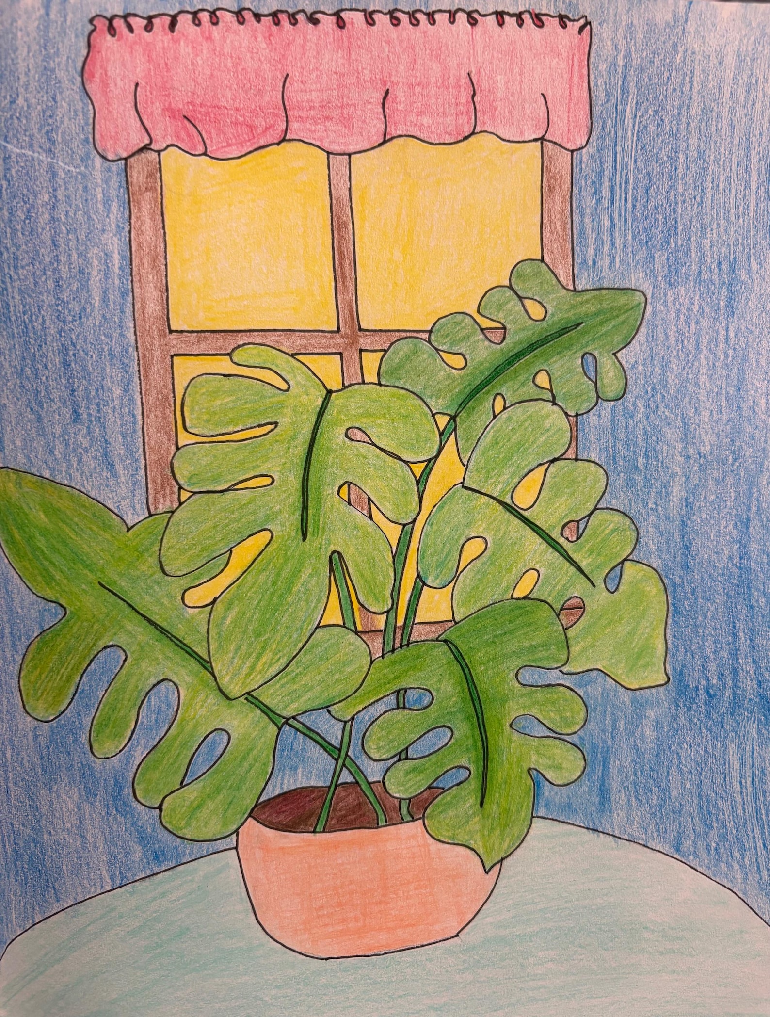 Monstera Plant Adult/child Coloring Page, Downloadable Art, Color Sheet ...