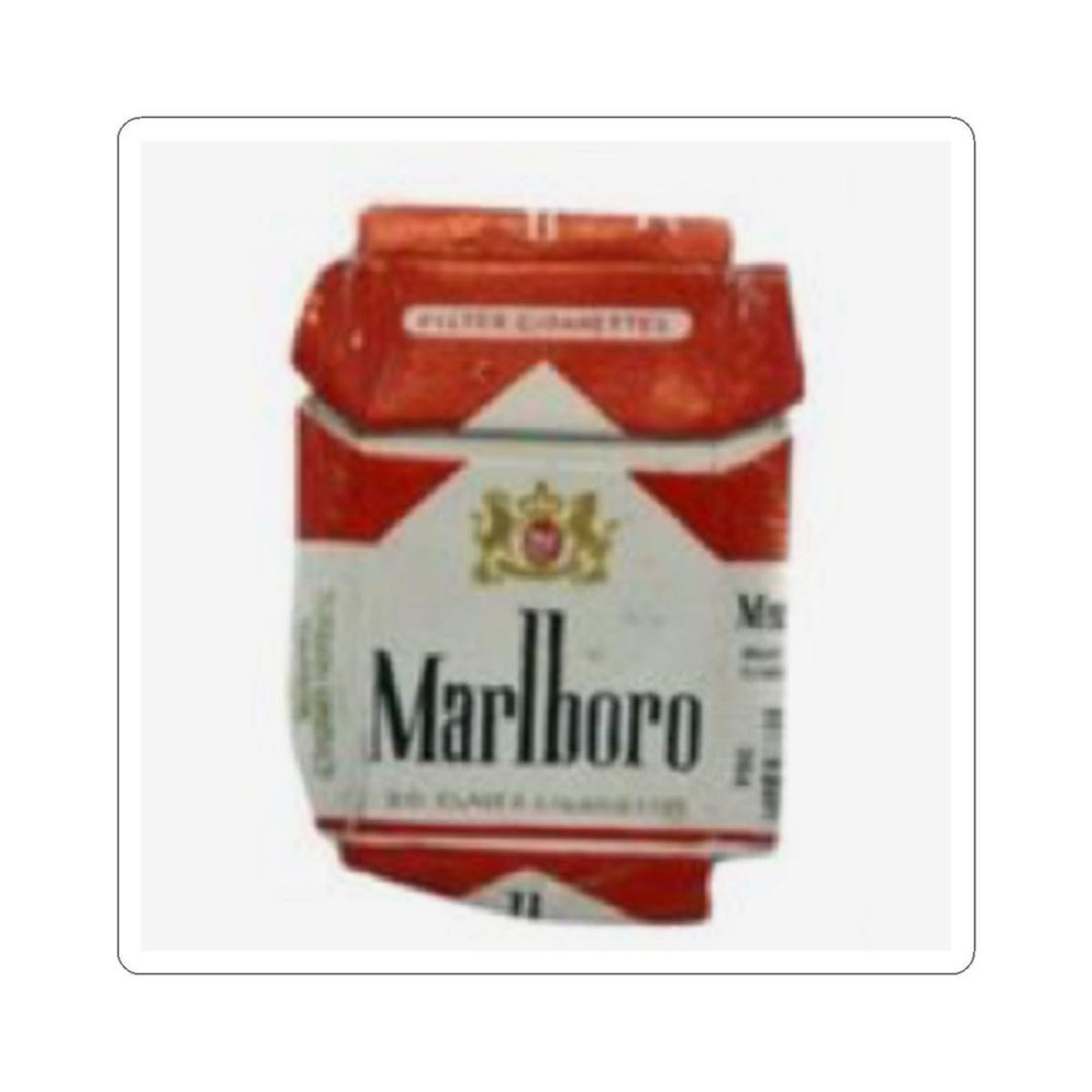Marlboro Cigarette Pack Kiss-cut Stickers | Retro Tobacco Logo Sticker ...