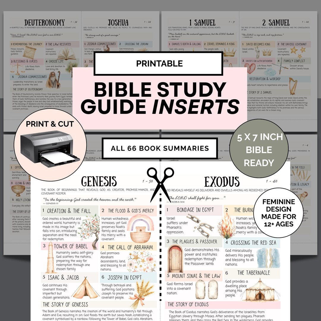 Bible Study Guide for Teen Girls, Bible Insert Printable, Bible Study ...
