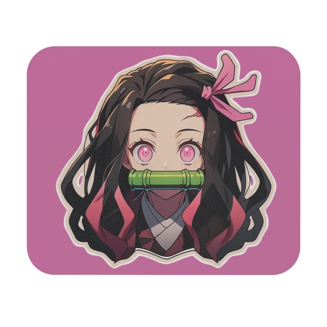 Anime Girl Nezuko Mouse Pad (demonslayer) | Pink Rectangle - Etsy
