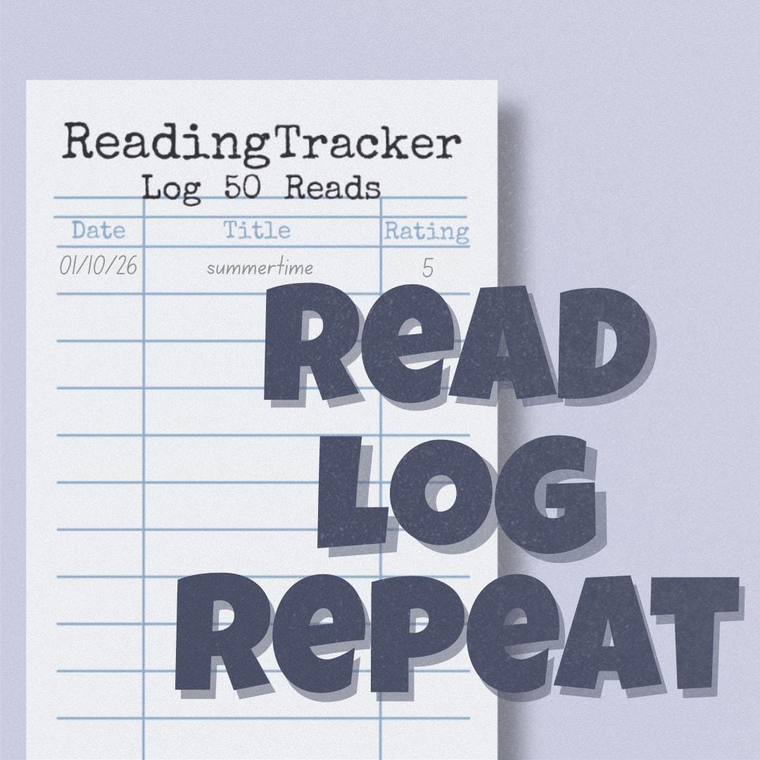 Reading Tracker Bookmark | Log 50 Books You Read | Printable Bookmark ...