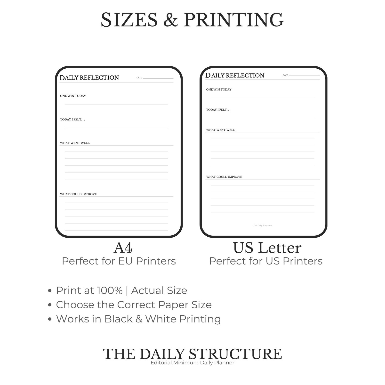 Daily Work Log Printable | End of Day Review for Professionals | Daily ...