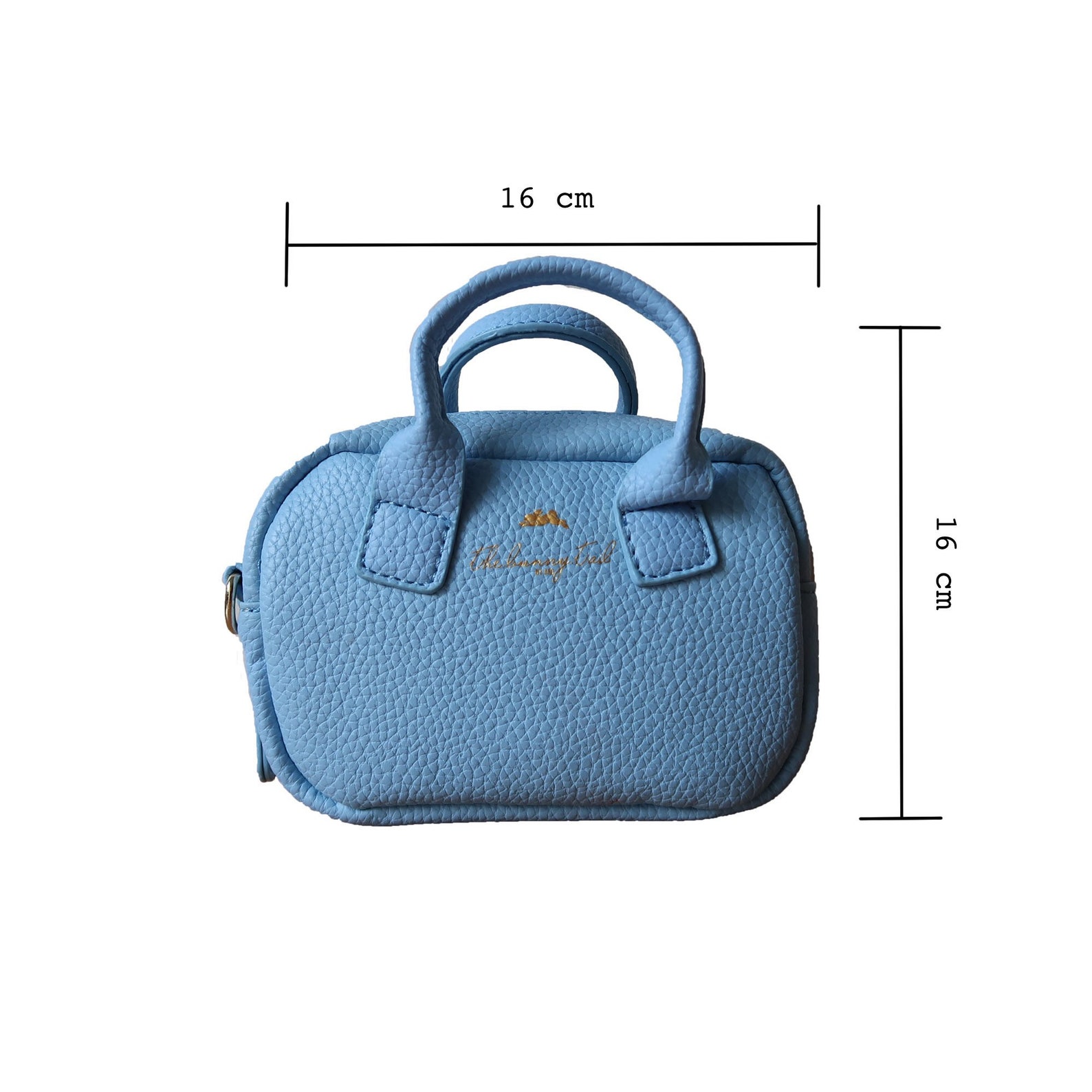 Baby Blue Mini Bag Purse, Blue Purse With Detachable Gold Chain Cross ...