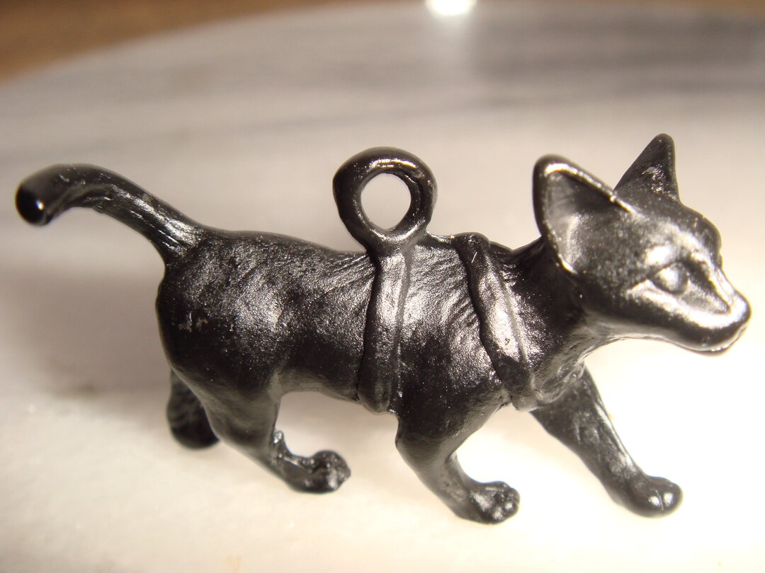Pagan Celt Catt Sith cait Sidhe 3d Black Cat Pewter Pendant & Kitty ...