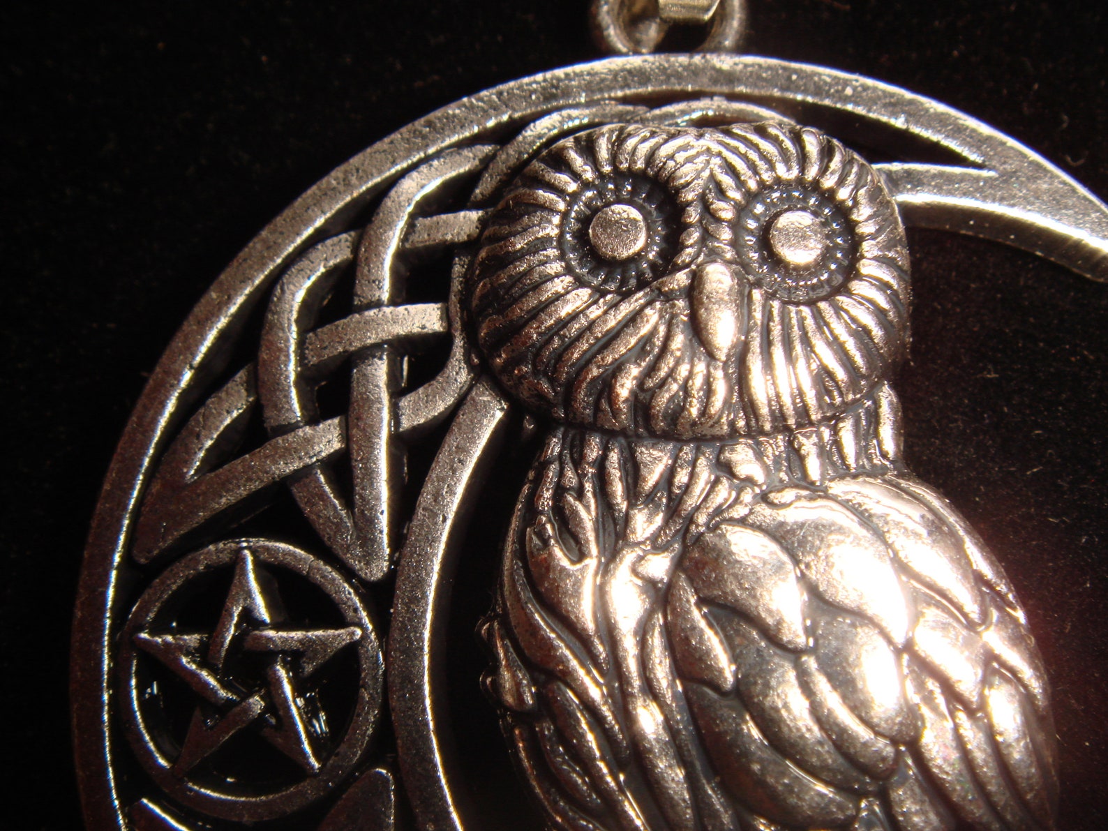 Pagan Celtic Hecate Minerva Owl W Moon W Pentacle W Toggle - Etsy