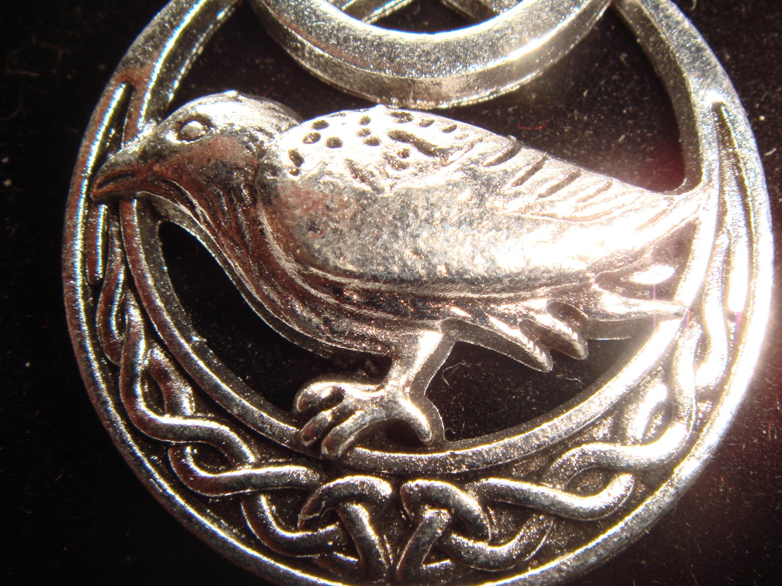 Celtic Pagan Morrigan Crow W Pentacle & Crescent Moon W Crow Toggle - Etsy