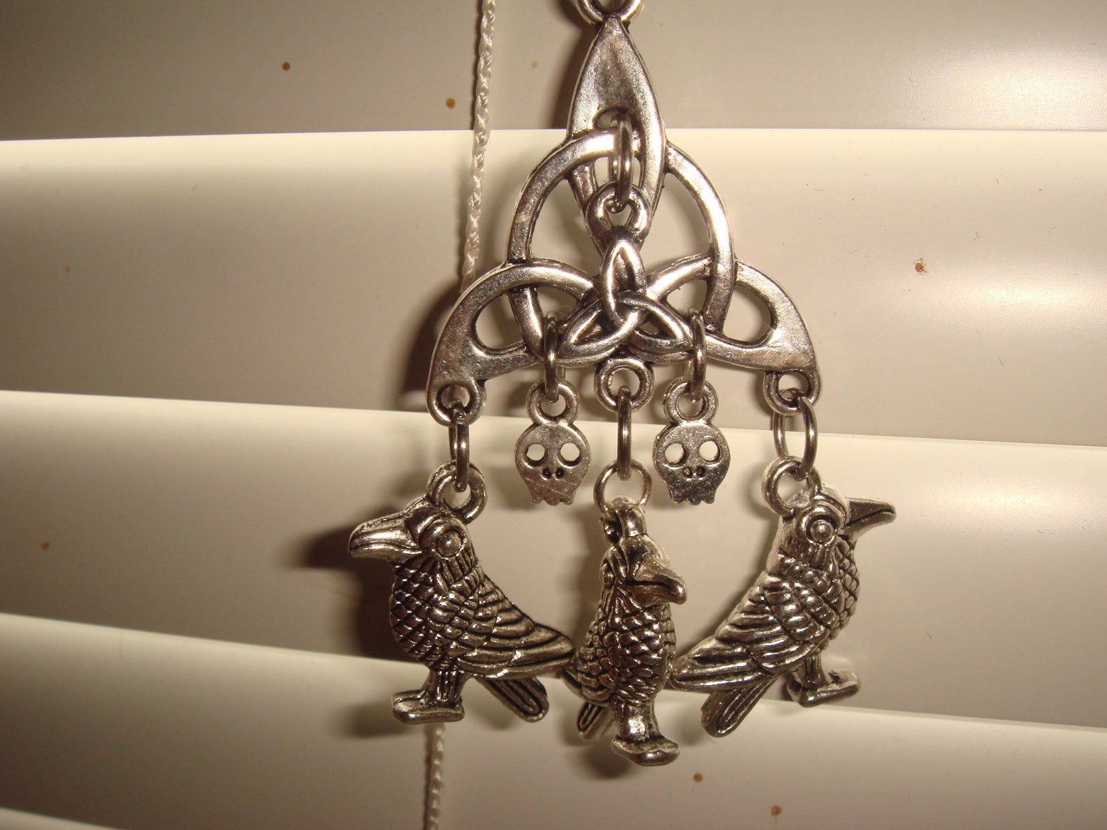 Celtic 3d Crows the Morrigan on Triquetra W Wee Charms Swinging Clip on ...