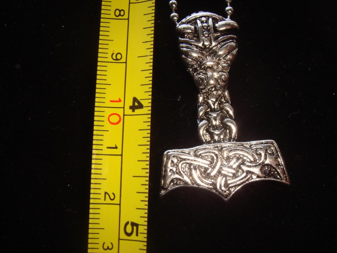 Thor's Hammer Mjolnir Amulet Asatru Nord Heathen Altar Ot Charm Pendant ...