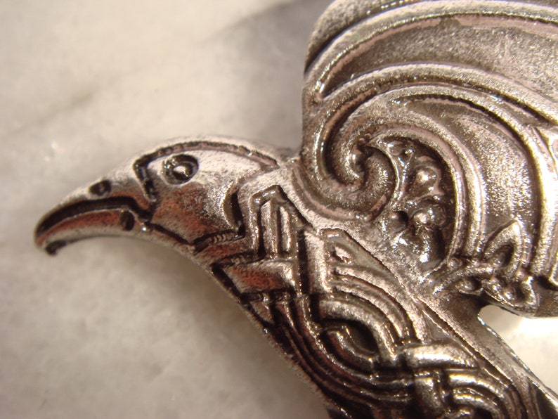 Pagan Celtic Knot Morrigan Flying Crow W Triquetra on Wing W - Etsy