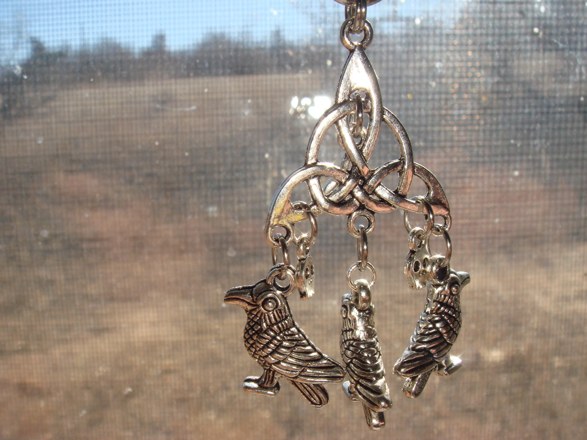 Celtic 3d Crows the Morrigan on Triquetra W Wee Charms - Etsy
