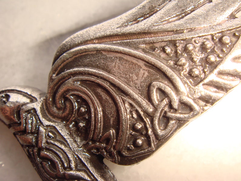 Pagan Celtic Knot Morrigan Flying Crow W Triquetra on Wing W - Etsy