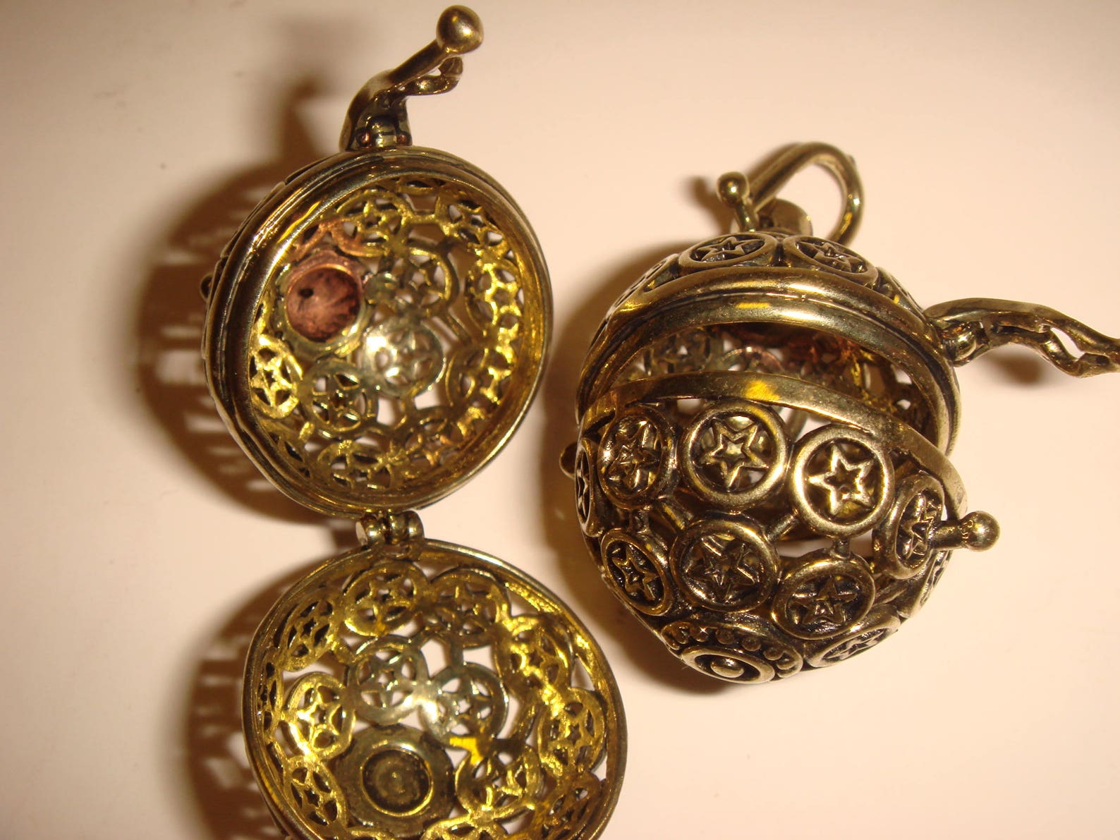 2pack Sp Agate Merkabah W Pentacle Witch Spell Ball Locket | Etsy