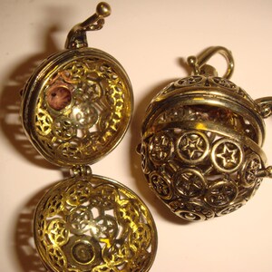 2pack Sp Agate Merkabah W Pentacle Witch Spell Ball Locket Prayer Charm ...