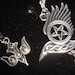 Celtic Pagan Morrigan Flying Crow Raven W Pentacle Dblsided W Crow ...