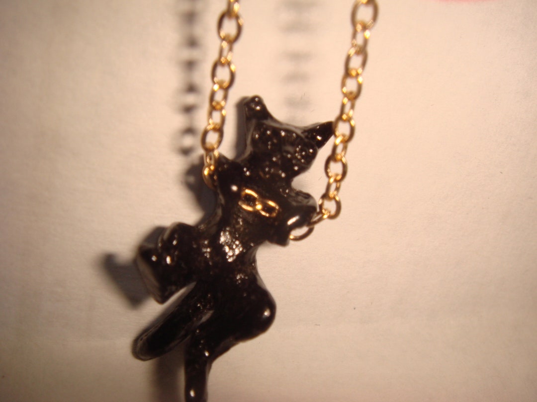 Pagan Celt Catt Sith [cait Sidhe] 3d Black Cat Copper Pendant & Kitty ...