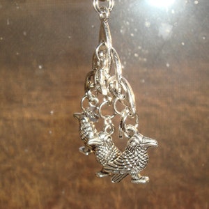 Celtic 3d Crows the Morrigan on Triquetra W Wee Charms Swinging Clip on ...