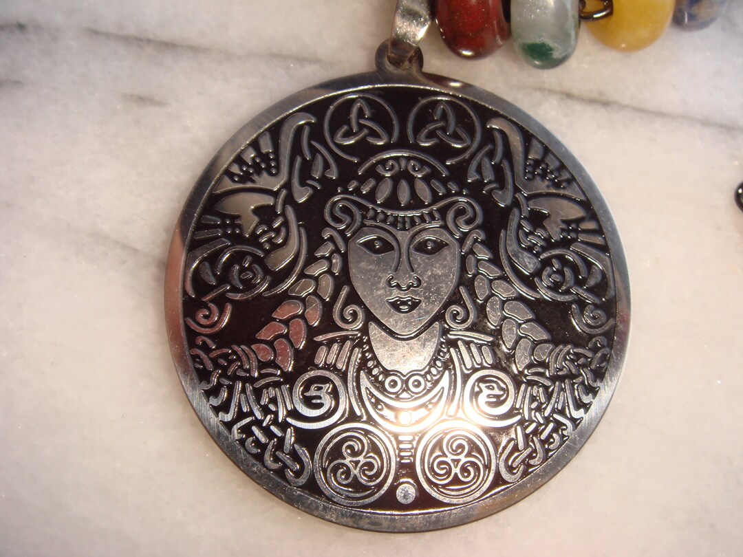 Celtic Goddess Brigit Brid Brighid Bridget Pendant Deep Engraved ...