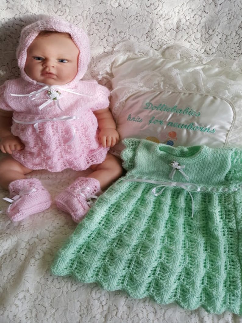PDF Knitting PATTERN 63 Girl's Angel Top & Dress Set With Integrated ...