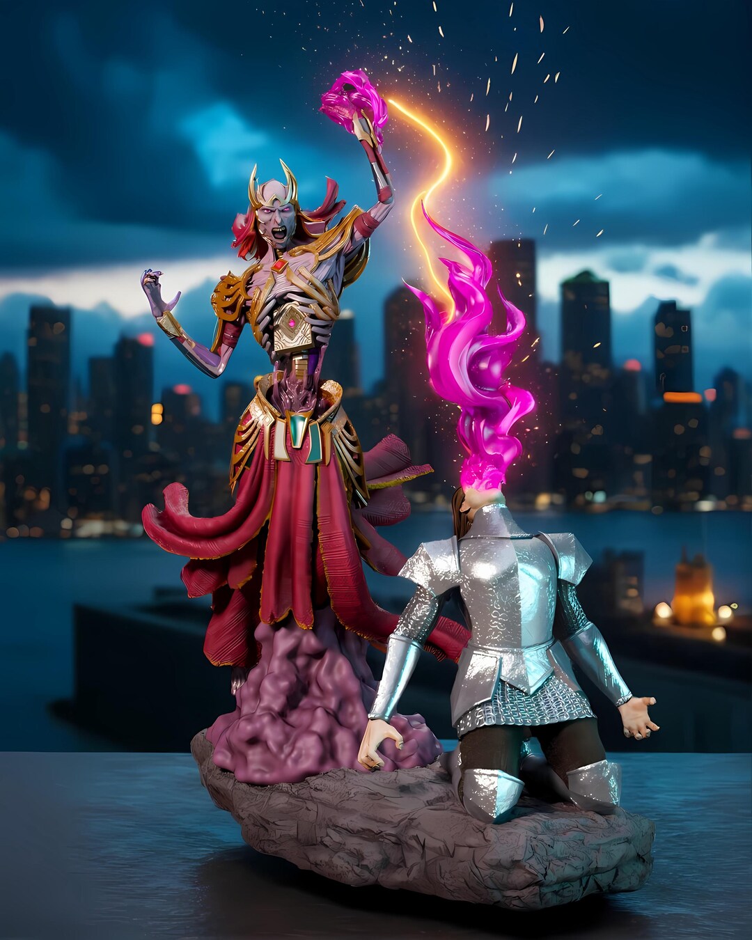 Dark Lich Overlord 3D Print Figurine | Cursed Fantasy STL Model ...