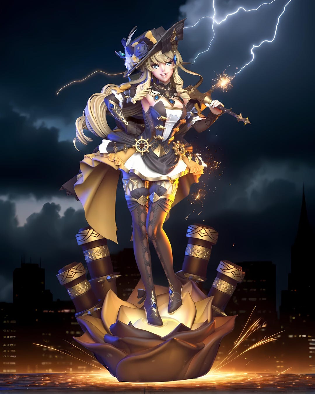 Elegant Geo Commander Woman STL | Anime Leader 3D Print Figurine - Etsy