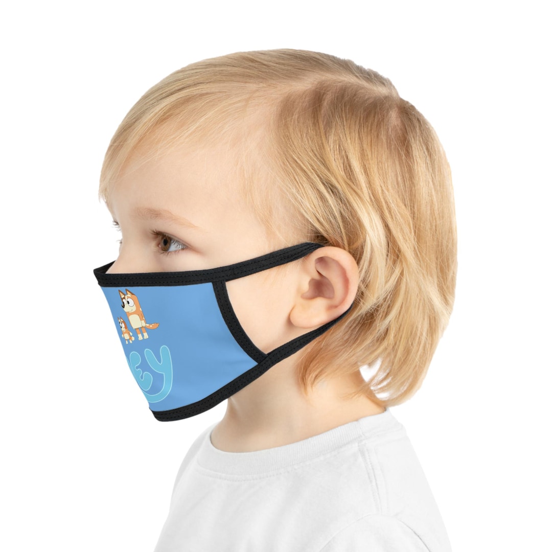 Bluey Characters Kids Face Mask | Bluey Name Design - Etsy UK
