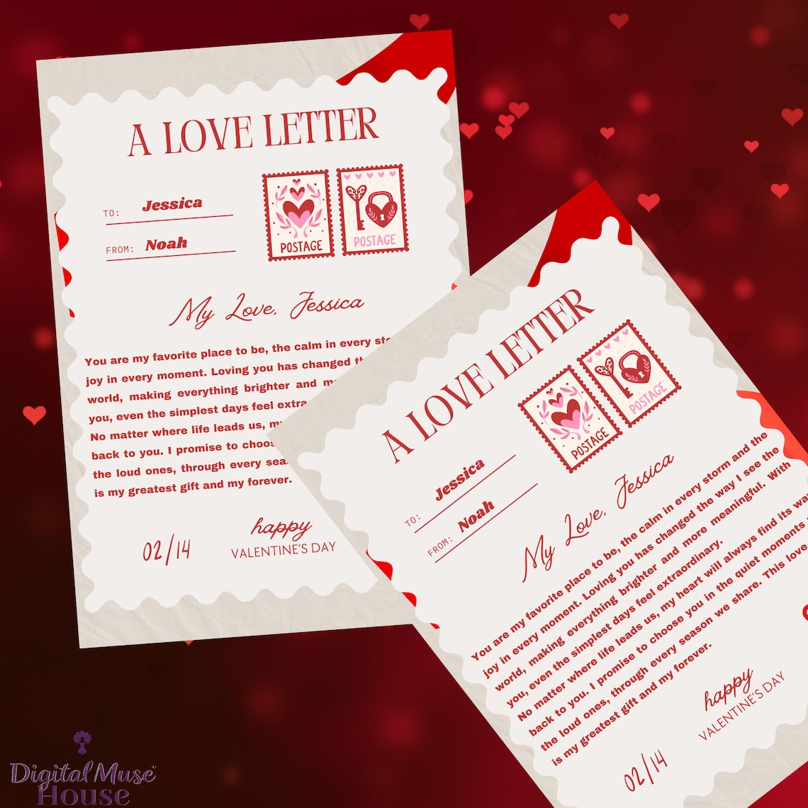 Editable Love Letter Template, Valentine Love Letter Printable ...