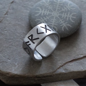 Silver Rune Ring - Viking Jewelry - Custom - Rune Ring - Women Viking ...