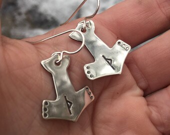 Silver Rune Jewelry Viking Jewelry Viking Earrings | Etsy