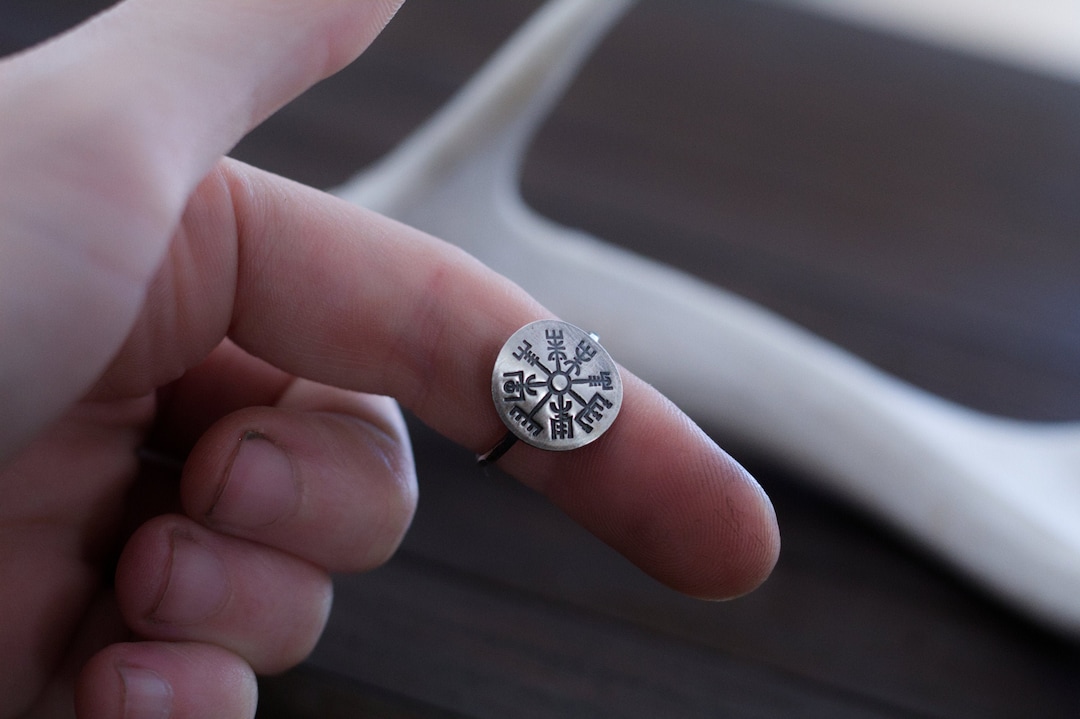 Vegvisir Ring - Icelandic Viking Jewelry - for Women - Viking Compass ...