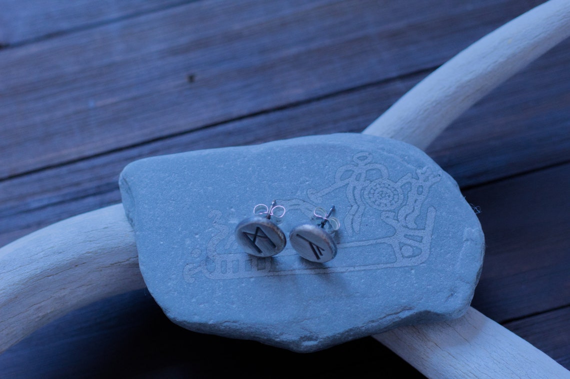 Silver Rune Jewelry Viking Jewelry Viking Earrings - Etsy