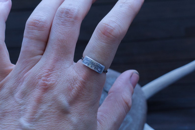 Eye of Horus Eye of Ra Ring Ankh Ancient Egyptian Symbol - Etsy