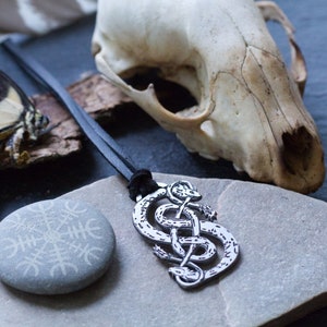 Loki Necklace Amulet - Urnes Snakes - Viking Jewelry - Viking Art ...