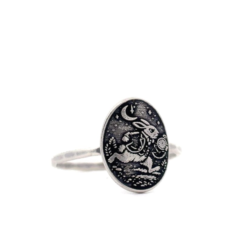 Sterling Silver Alice in Wonderland Ring, Storybook Jewelry With the ...