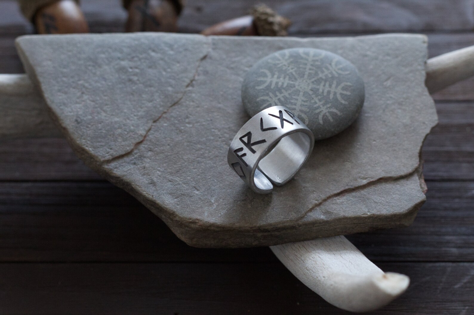 Silver Rune Ring Viking Jewelry Custom Rune Ring Women - Etsy