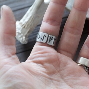 Silver Rune Ring - Viking Jewelry - Custom - Rune Ring - Women Viking ...