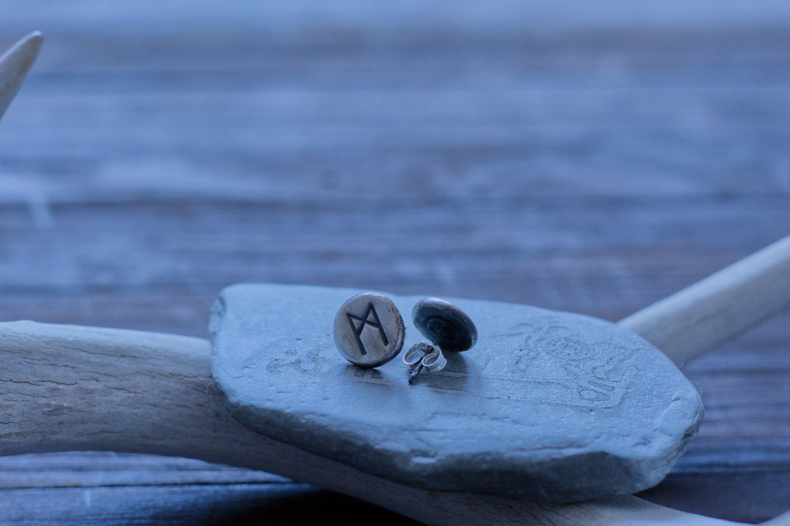 Silver Rune Jewelry Viking Jewelry Viking Earrings - Etsy