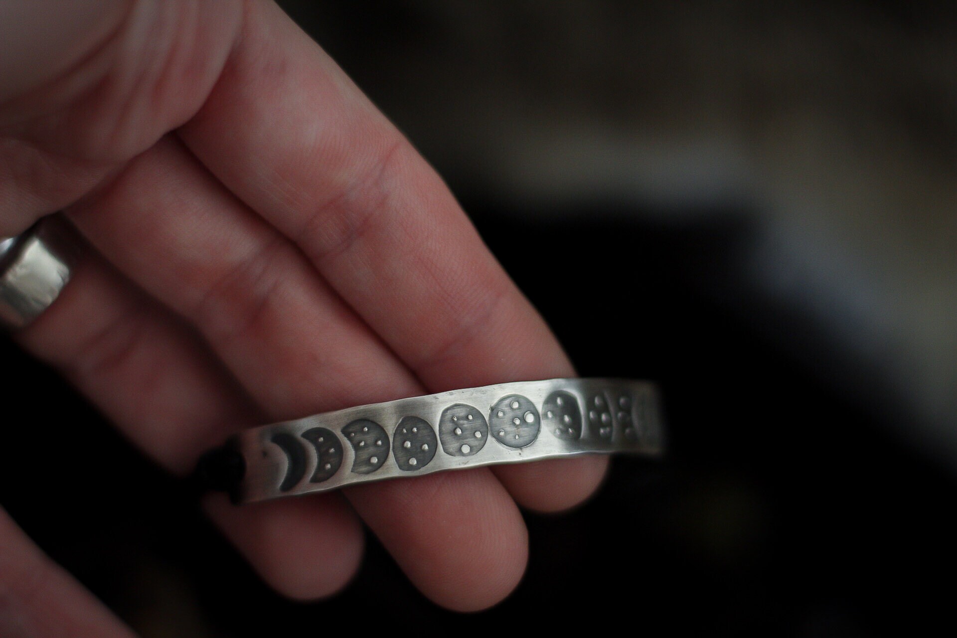 Moon Phases Bracelet Phases of the Moon Jewelry Sliding | Etsy