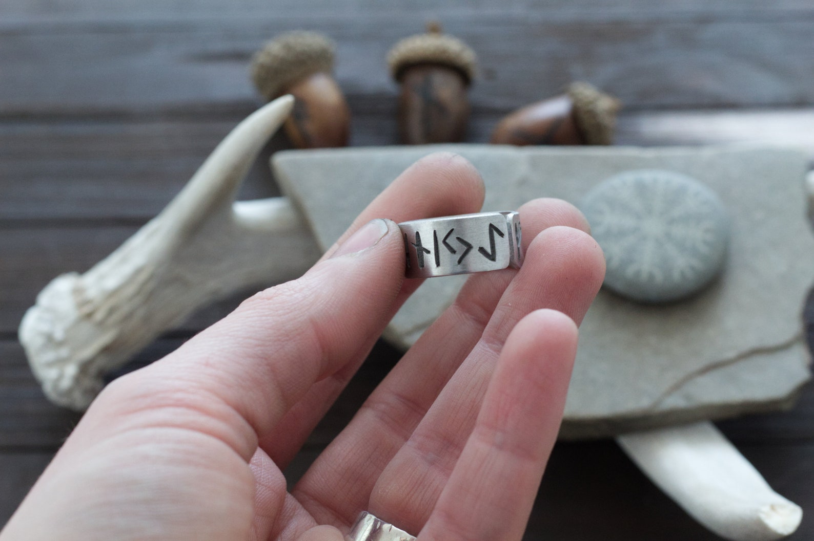 Silver Rune Ring Viking Jewelry Custom Rune Ring Women - Etsy