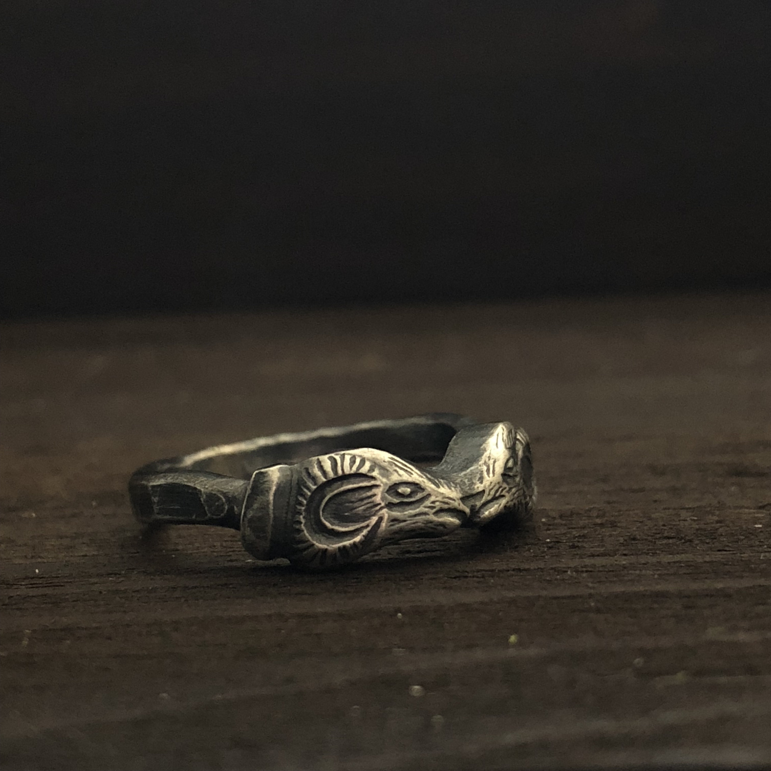 Ram Head Ring Thor Viking Torc Inspired Ram Horns | Etsy