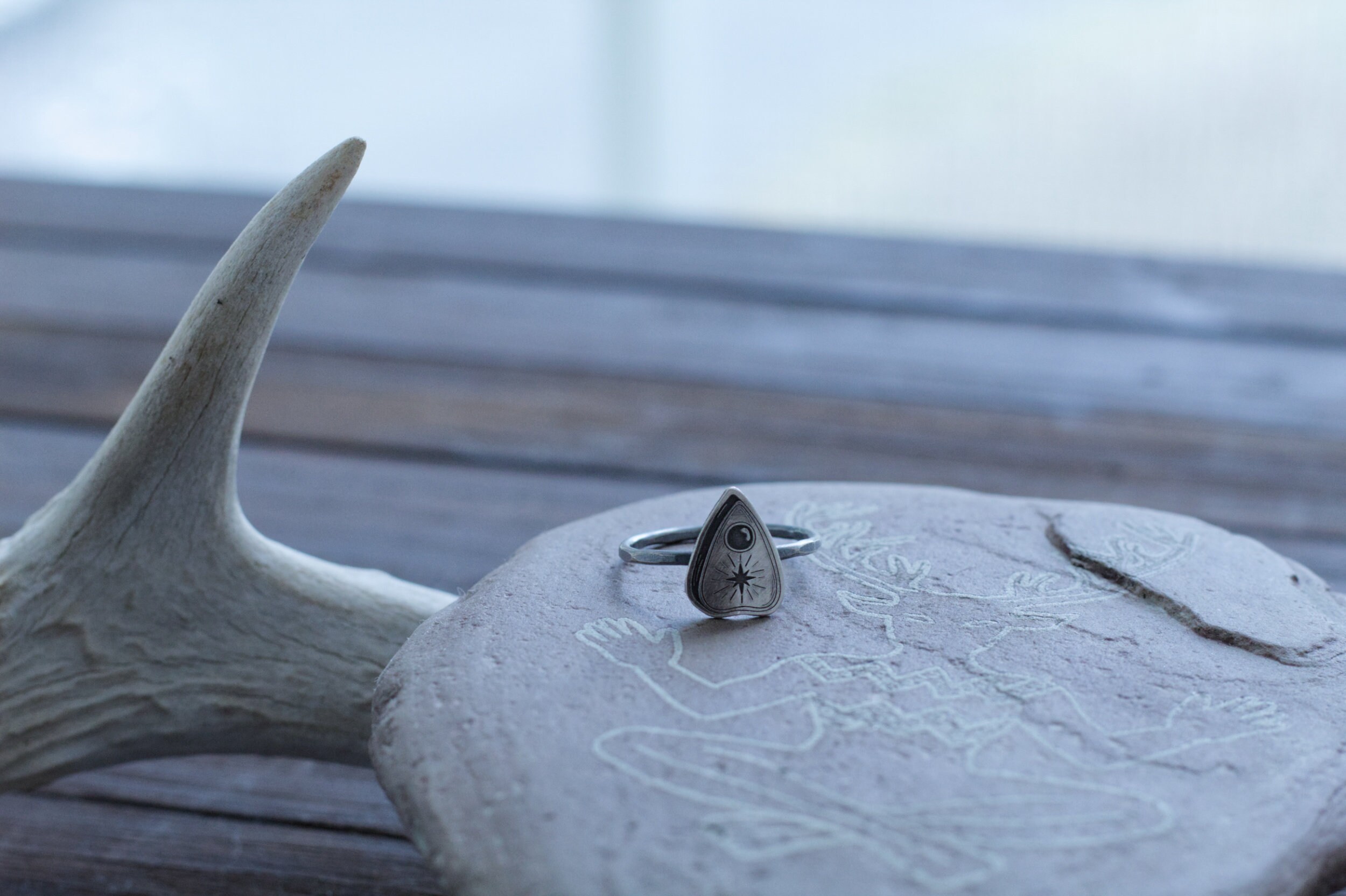 Silver Planchette Ring Talking Spirit Board Ouija Jewelry | Etsy