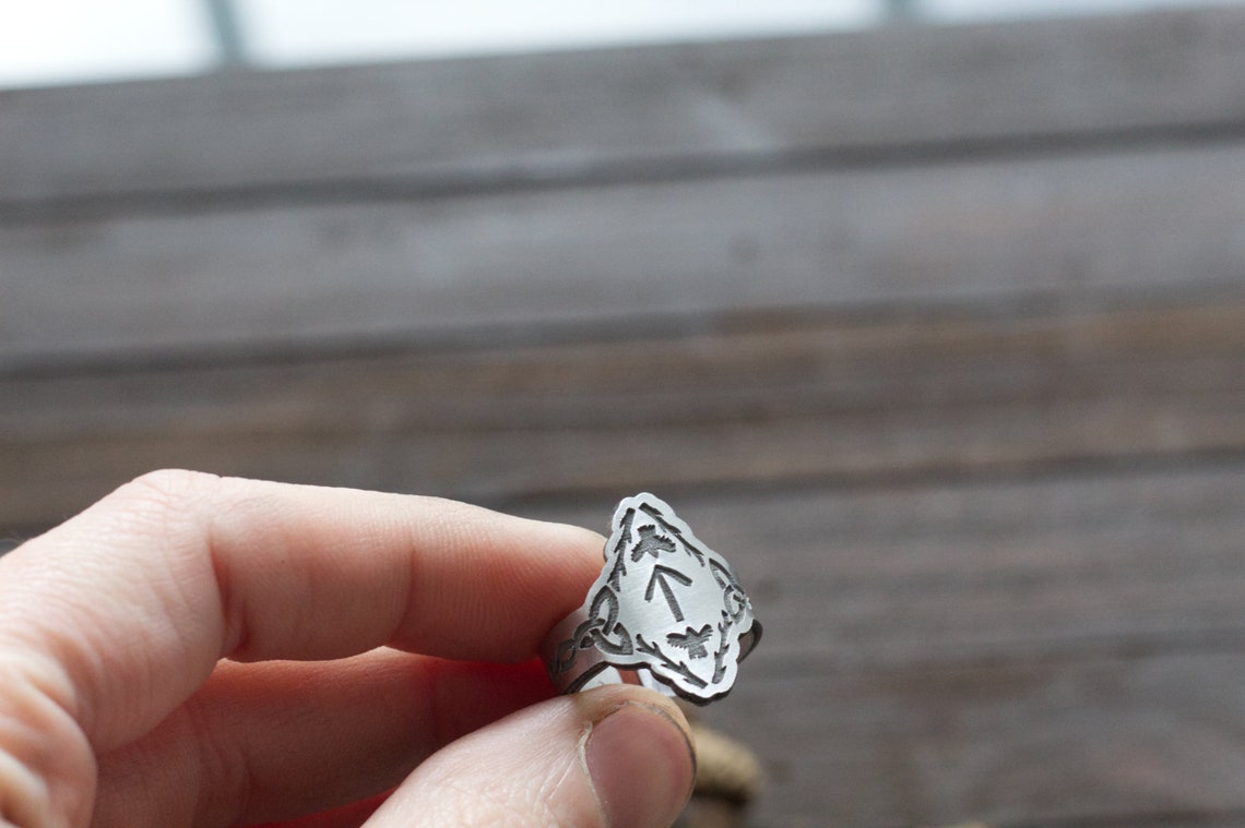 Raven Ring Viking Ring Rune Ring for Women Celtic Ring | Etsy