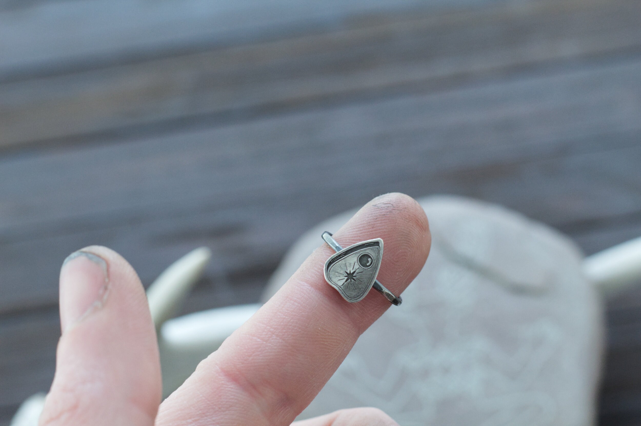 Silver Planchette Ring Talking Spirit Board Ouija Jewelry | Etsy